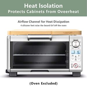 Cutting board Compatible with Breville BOV650XL/BOV670BSS Compact Smart Oven, Accessories for Countertop Toaster Oven, With Heat Resistant Silicone Feet, Creates Storage Space 16.25 x 9.5in