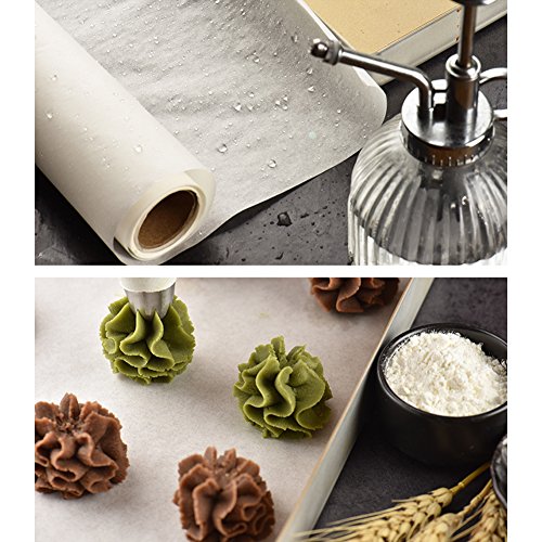 Baking Paper (33Feet /Roll) Two-sided Non Stick Parchment Baking Silicon Paper for Kitchen/Cookies/Bread/Cakes