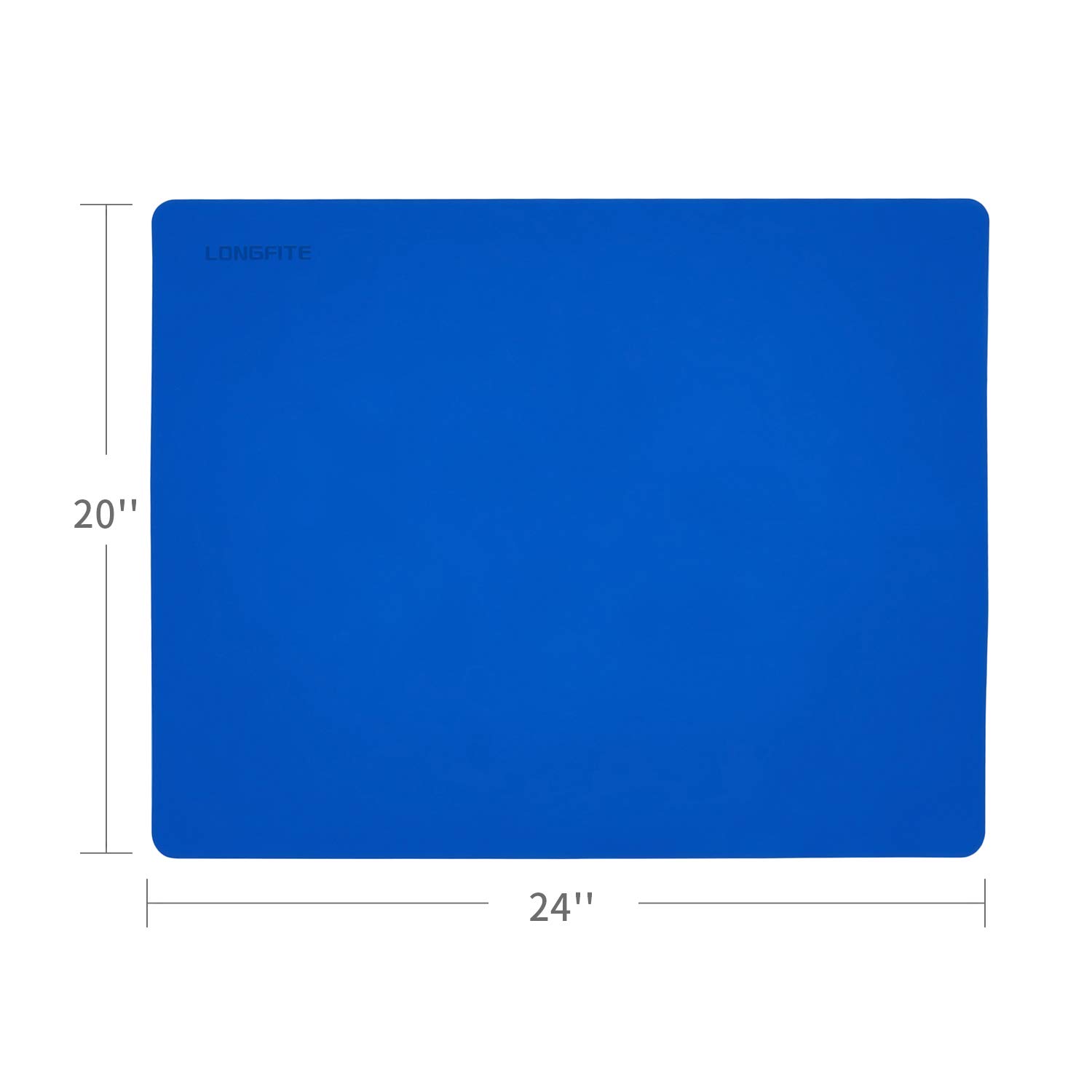 Extra Large 24''x 20'' Silicone Baking Mat for Dough Rolling Pastry Fondant Mat Nonstick and Nonskid Heat Resistent, Countertop Protector, Dining Table Mat and Placemat(Extra Large Blue 2 Pack)