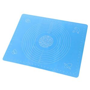 silicone baking mat with measurements - 15.7 x 19.7 inches extra large liner heat resistance table placemat pad pastry board, reusable non-stick silicone baking mat for pastry rolling