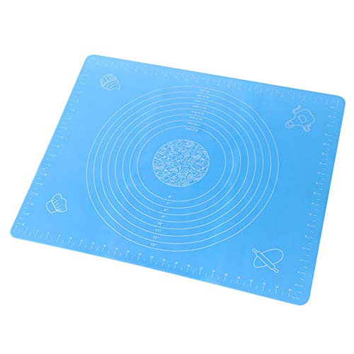 Silicone Baking Mat with Measurements - 15.7 x 19.7 Inches Extra Large Liner Heat Resistance Table Placemat Pad Pastry Board, Reusable Non-Stick Silicone Baking Mat for Pastry Rolling