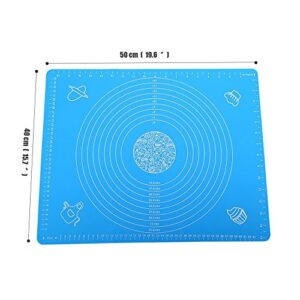 Silicone Baking Mat with Measurements - 15.7 x 19.7 Inches Extra Large Liner Heat Resistance Table Placemat Pad Pastry Board, Reusable Non-Stick Silicone Baking Mat for Pastry Rolling