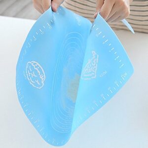 Silicone Baking Mat with Measurements - 15.7 x 19.7 Inches Extra Large Liner Heat Resistance Table Placemat Pad Pastry Board, Reusable Non-Stick Silicone Baking Mat for Pastry Rolling