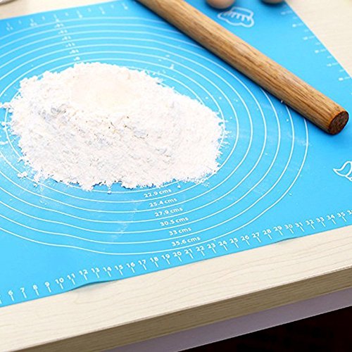 Silicone Baking Mat with Measurements - 15.7 x 19.7 Inches Extra Large Liner Heat Resistance Table Placemat Pad Pastry Board, Reusable Non-Stick Silicone Baking Mat for Pastry Rolling