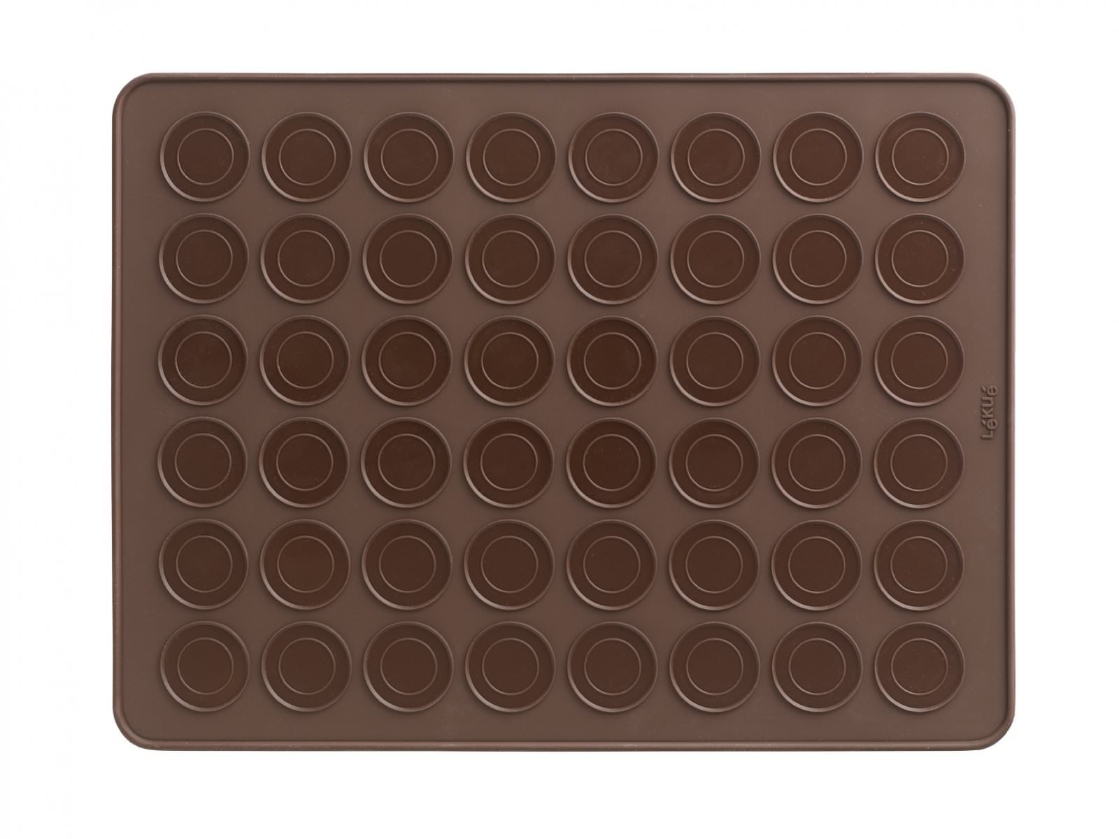 Lekue Macaron Baking Mat, 15.75 x 11.81 x 14.6 inches, Brown