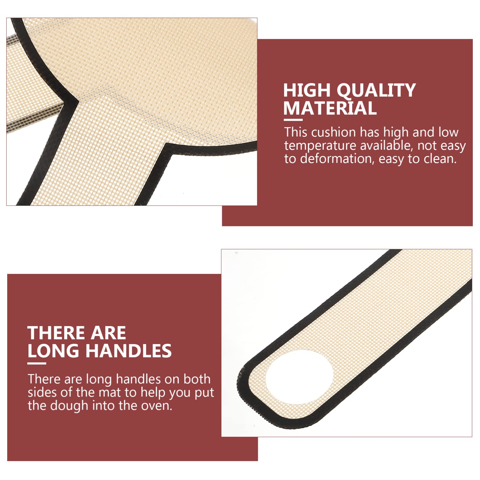 Angoily Glass Fiber Baking Mats Non- Stick Dough Bread Sling Baking Mat Long Handles Sling Baking Mat for Gentler, Safer & Easier Transfer of Dough