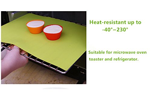 CozzKit Rectangle 3040cm Silicone Place Mats Heat Resistant Non Slip Table Mats (Red)