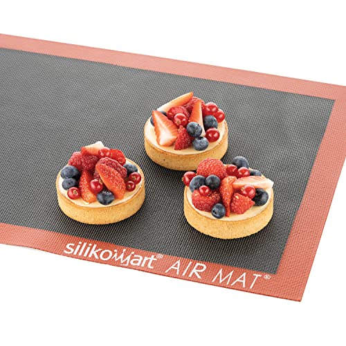 Silikomart 70.109.99.0065 Mat Air Mat, Silicone, Red Brick/Black, 40 x 30 cm