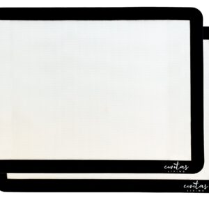 Non-stick Silicone Baking Mats | Extra Large Half Sheet (12.5''x17.25'') | Set of 2 | Civitas Living (SBM125X1725)