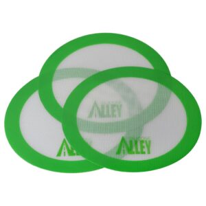 Silicone Alley, 3 Non-stick Mat Pad/Silicone Rolling Baking Pastry Mat Large Round 9.5" Green