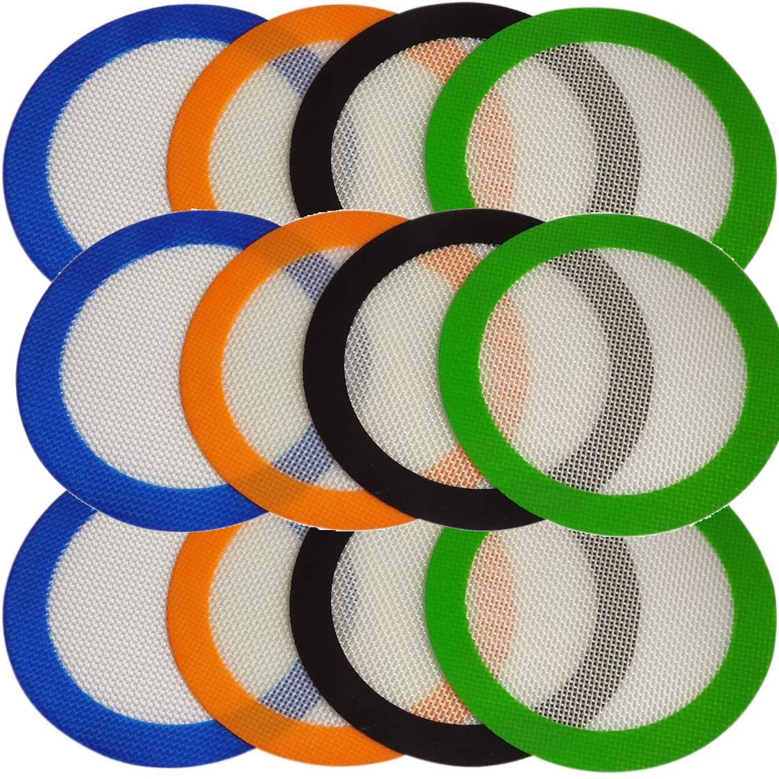 10 PCS Random Colors 5.5 Inch Round Non-Stick Silicone Baking Mat Pad - Perfect for Cakes, Macarons