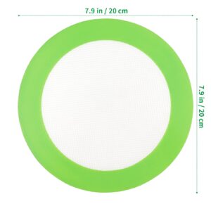 BESTonZON Silicone Baking Mats, 3-Pack Non-Stick Round Silicone Baking Sheet Liner,Reusable Heat Resistant Baking Pastry Sheets Round(Green)