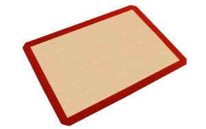 beitemat silicone baking mat - set of 1 non-stick half sheet (16-1/2" x 11-5/8") food safe silicone mats for baking - bpa free