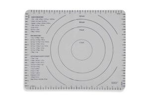 husmait silicone rolling mat - premium kitchen pastry mat for rolling and baking prep - great for making dough, pastries, pizza and pie