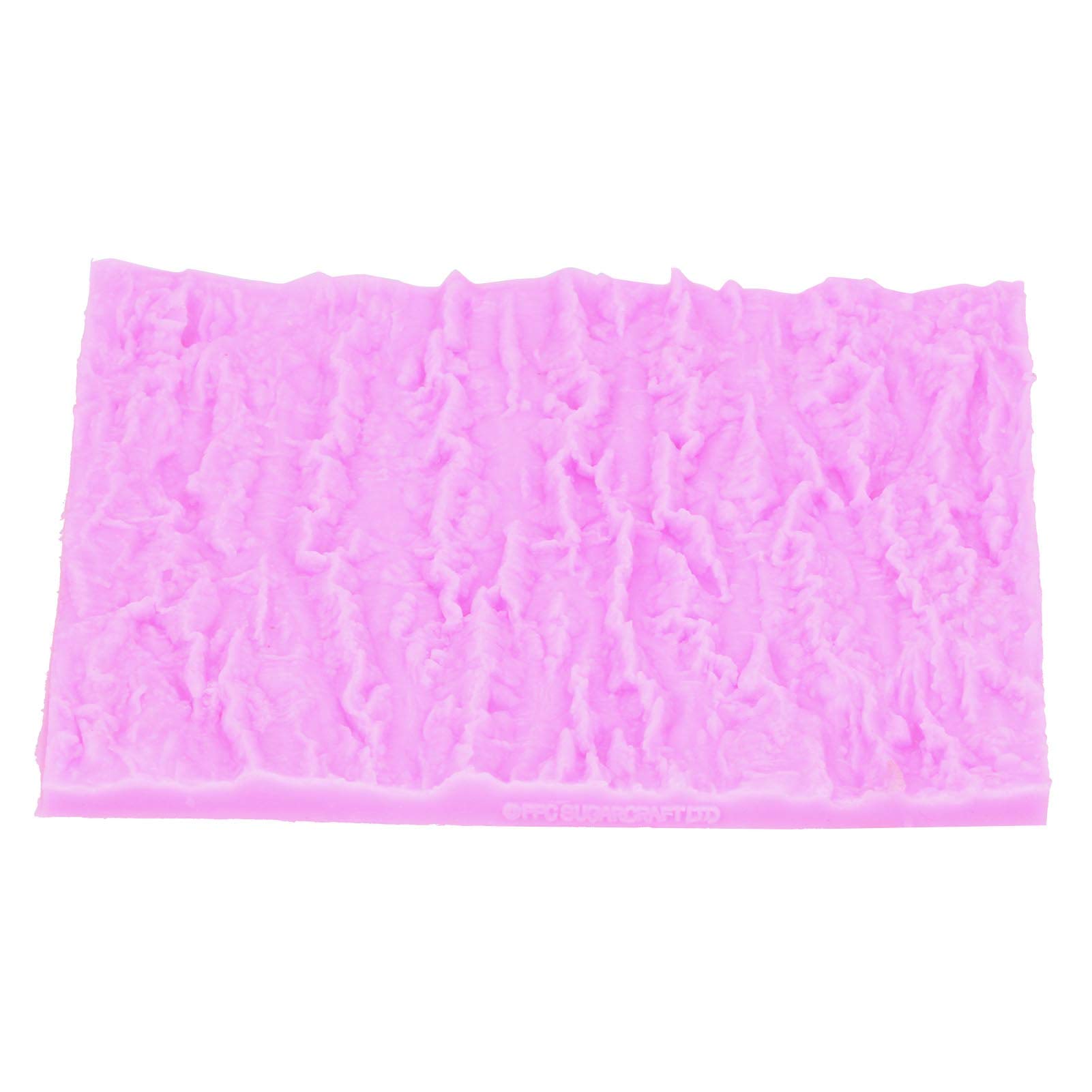 Tree Bark Texture Silicone Mould Cake Fondant Lace Mould Imprint Mat Decorating Supplies for Cakes Fudge Biscuits Candies Chocolate (7.2x6.0x0.4in Pink)(pink)