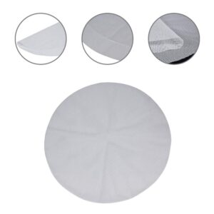 5Pcs 14Inch Non-Stick White Silicone Steamer - Silicone Steamer Mesh- Reusable Kitchen Steamer Mat Liners - Dim Sum Paper Restaurant Kitchen -Steamer Paper Liners for Steaming Basket