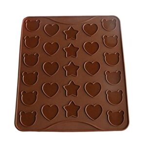 allforhome 27 hole cartoon bear star heart macarons making silicone mould macaroon baking mat macaroon diy molds heat resistant pad nonstick bread macaron baking sheet biscuits bakeware bakery tool