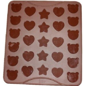 Allforhome 27 Hole Cartoon Bear Star Heart Macarons Making Silicone Mould Macaroon Baking Mat Macaroon DIY molds Heat resistant Pad Nonstick Bread Macaron Baking Sheet Biscuits Bakeware Bakery Tool