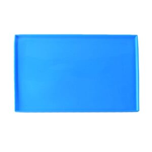 hemoton swiss roll cake mat flexible baking tray jelly roll pan silicone cookies mold bakeware (blue)