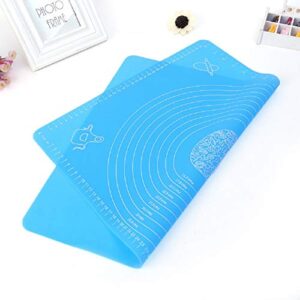 Hostk 3Pcs Silicone Baking Mat, Non Stick Pastry Mat with Measurements, Reusable Food Grade Silicone Counter Mat for Dough Rolling Mat, Baking Sheet, Macarons, Bread(11.4''*10.2'' ，19.7''*15.7''）