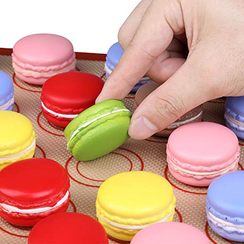 GARCENT Macaron Silicone Mat, Non-stick Silicon Pastry Baking Mold Set of 2, Cookie Half Sheet Kit with Piping Bag and 6 Piping Tip