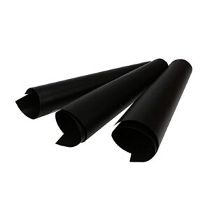 x3 heavy duty, reusable, non stick oven liner, black, 40cm x 50cm suitable for all ovens