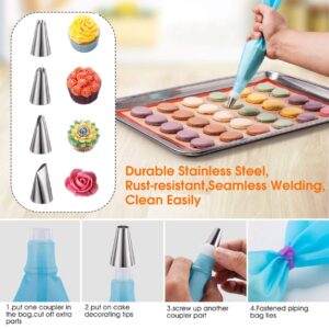 Macaron Silicone Baking Mats, Easy Clean and No Stick Silicone Baking Mats Set