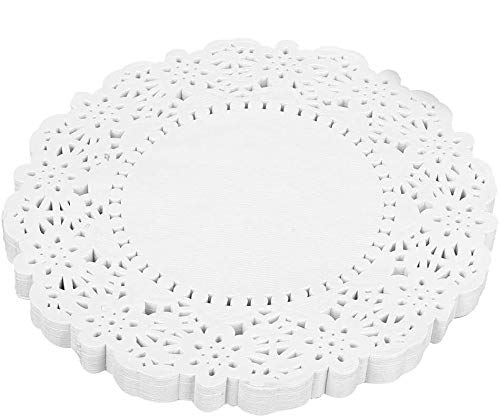 150 pcs White Lace Paper Doilies Oil-absorbing Decorative Tableware Papers Placemats Baking Tools Accessories