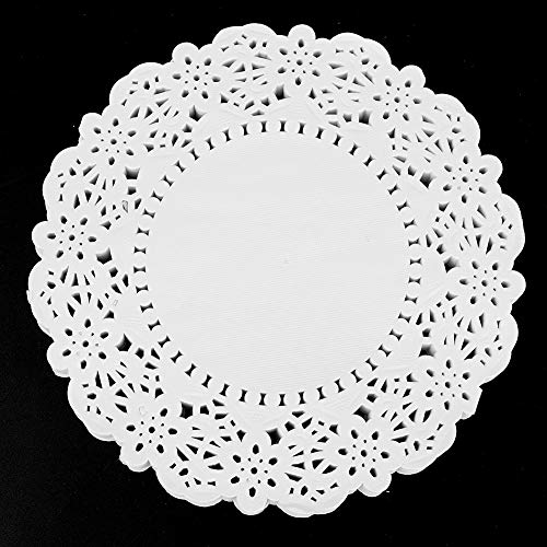 150 pcs White Lace Paper Doilies Oil-absorbing Decorative Tableware Papers Placemats Baking Tools Accessories