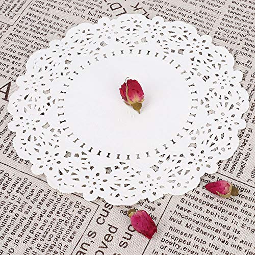 150 pcs White Lace Paper Doilies Oil-absorbing Decorative Tableware Papers Placemats Baking Tools Accessories