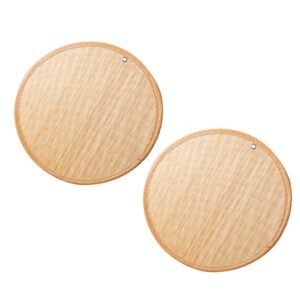 hemoton 1 set 2pcs bamboo dumpling tray handmade chinese dumplings mat insulation mat steamer basket baking mat for baking dumpling dough pastry cookie wontons (khaki)