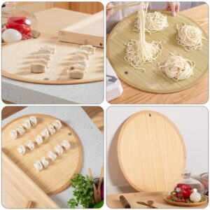 HEMOTON 1 Set 2Pcs Bamboo Dumpling Tray Handmade Chinese Dumplings Mat Insulation Mat Steamer Basket Baking Mat for Baking Dumpling Dough Pastry Cookie Wontons (Khaki)