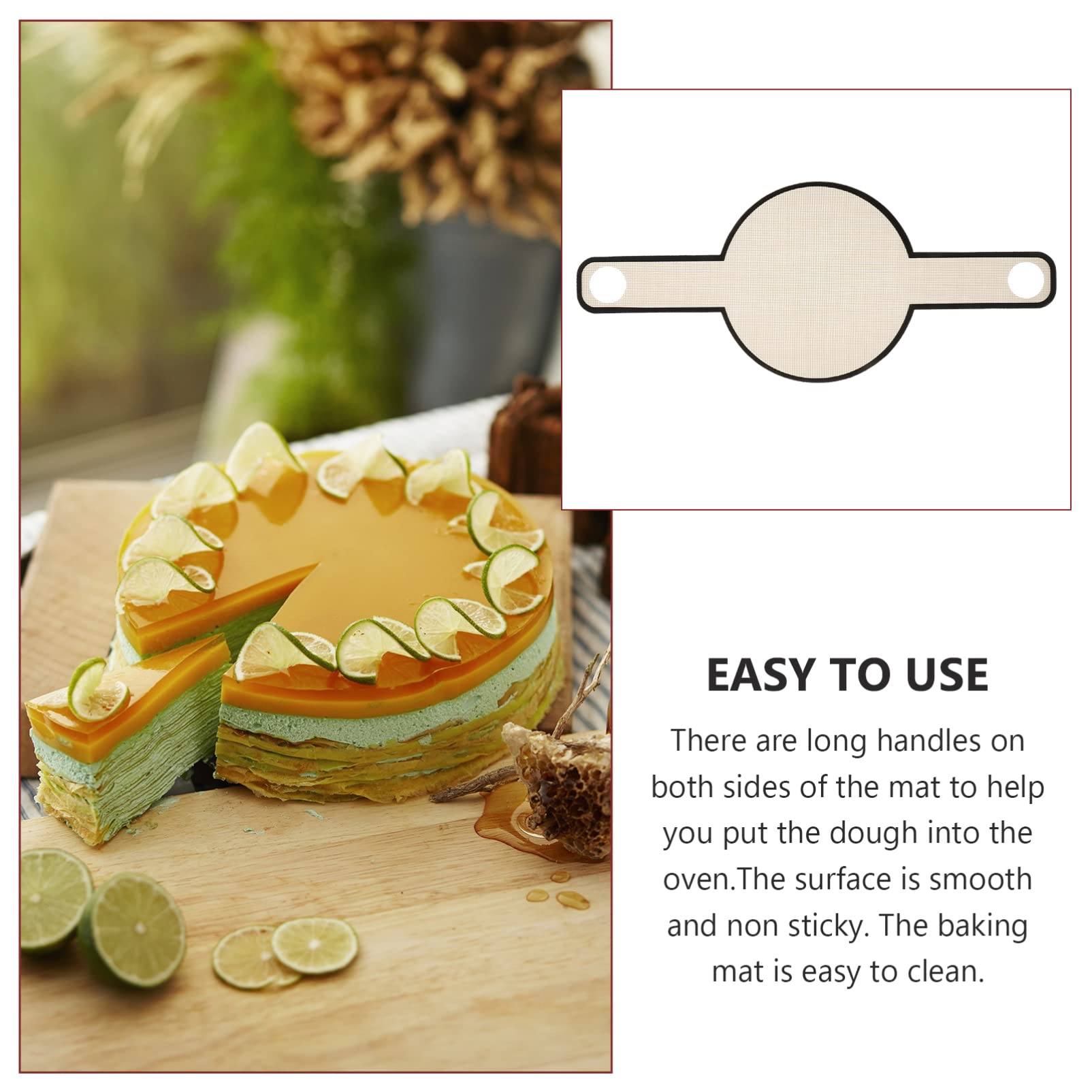 Bread Basics Silicone Baking Mat Long Handles Silicone Pastry Mat For Dutch Oven Bread Baking Dough Pastry