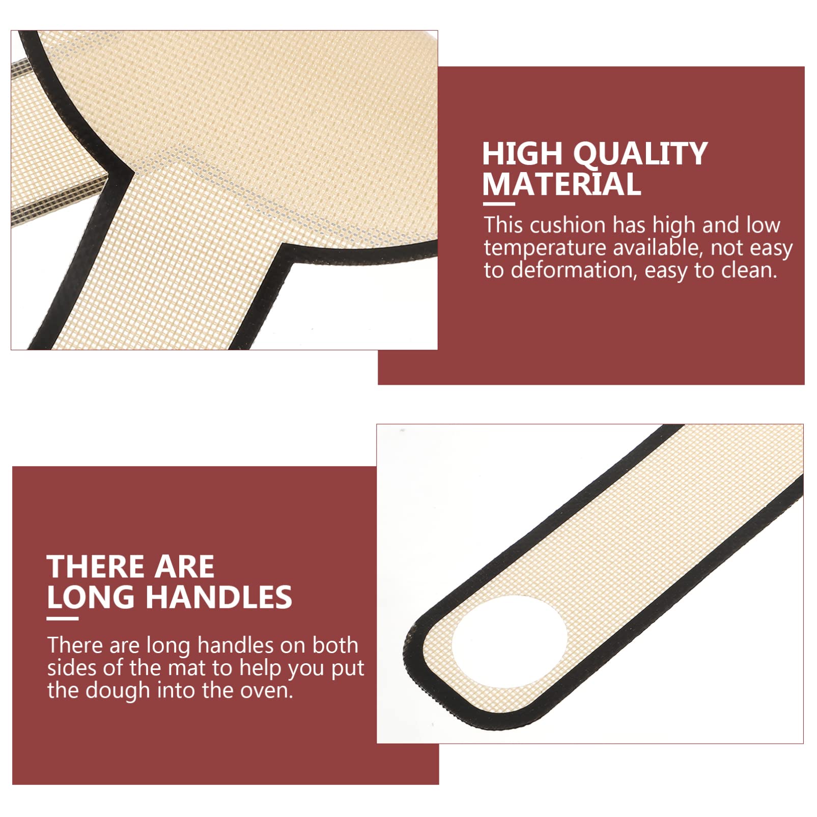 Bread Basics Silicone Baking Mat Long Handles Silicone Pastry Mat For Dutch Oven Bread Baking Dough Pastry