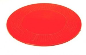 dycem red 8 inch x 1/16 round non-slip mat