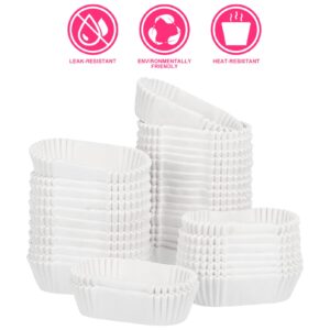 Cabilock 2000pcs Oval Cake Cups Disposable Baking Cups Cake Cup Wrap Paper Boat Shape Cake Cups Party Supplies for Cakes Muffins