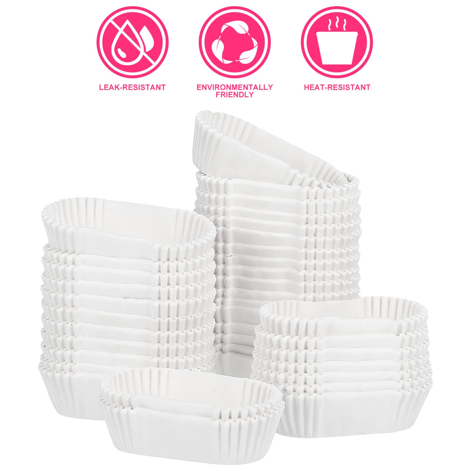 Cabilock 2000pcs Oval Cake Cups Disposable Baking Cups Cake Cup Wrap Paper Boat Shape Cake Cups Party Supplies for Cakes Muffins