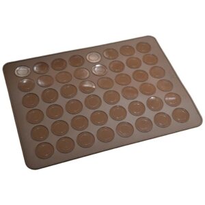 Allforhome Double Sided 48/30 Hole Macarons Making Silicone Mould Macaroon Baking Mat Macaroon DIY molds Baking Mat Heat resistant Pad Nonstick Bread Macaron Baking Sheet Biscuits Bakeware Bakery Tool