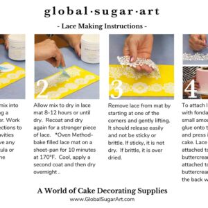 Global Sugar Art Hearts Embrace Silicone Lace Mat by Chef Alan Tetreault