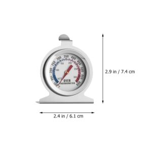 YARDWE 2pcs Oven Thermometer Kitchen Temperature Indicator Cooking Temperature Gauge BBQ Oven Temperature Teller Grill Monitor Dial Oven Temperature Gauge Stainless Steel Metal Pointer