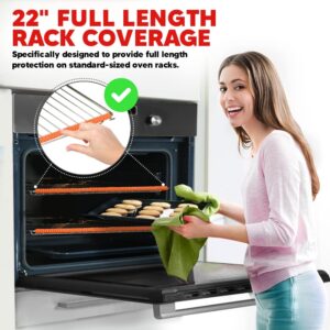 Oven Liners for Bottom of Oven 4-Pack and Oven Rack Edge Protectors 22 Inch