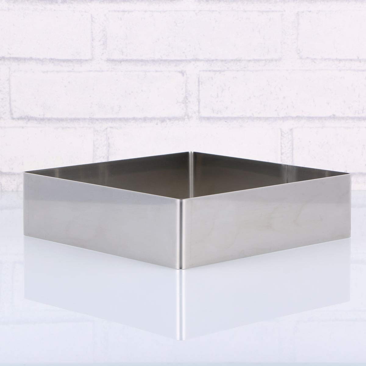 Useful Square Mousse Mold Stainless Steel Cake Ring Mousse Cutter Cake Mold Dessert Ring Pastry Mould Baking Tool (The diagonal size is 17 Inch)