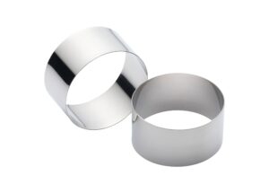 kitchen craft cooking rings, stainless steel, 7 x 3.5 cm, set of 2