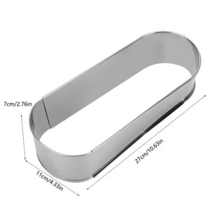 Yosoo Cake Ring, Stainless Steel Long Oval Cake Mousse Ring Retractable Cake Ring DIY Baking Tools Kitchen Supplies