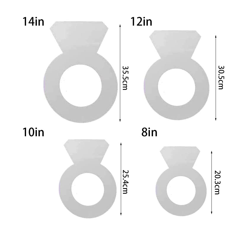 10" Diamond Ring Cake Mold Ring Shape Cake Moulds for Fillings Layered Cake Wedding Birthday (25 cm)