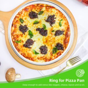 Tart Baking Ring Kitchen Bakeware Ring Pizza Ring Cake Ring Round Cake Mousse Ring Pizza Saucing Ring Cake Mousse Ring Stainless Steel 7 inch Pizza Baking Ring Pizza Pan Ring Pastry Ring