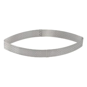 de buyer perforated calisson tart ring - 10” x 4.3” - perfect for baking beautifully crisp tarts - easy to use & clean - made in france