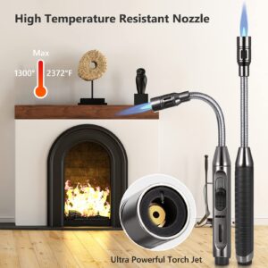 Butane Torch Lighter, 10.1 Inches Long Neck Cooking Torches and 16.5 Inches Long Neck Cooking Torches