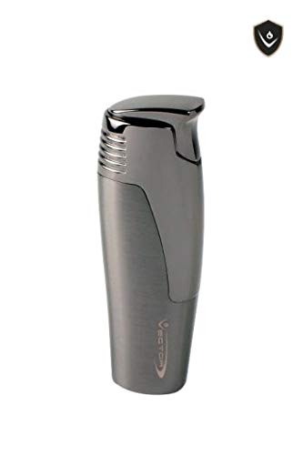 Vector KGM Coup Single Flame Torch Cigar Lighter - Gunmetal Satin