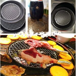 OUKEYI Round Barbecue Wire Rack Dia 8.5" Multi-Purpose Grill Cooling Rack BBQ Accessories Grill Net for Instant Pot/Pressure Cooker